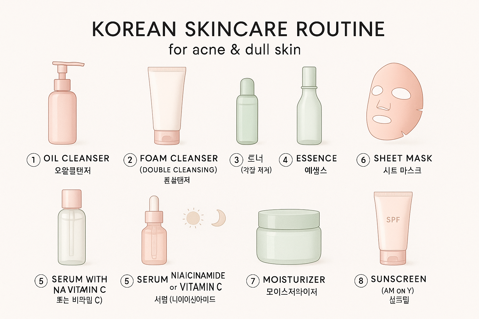 What's the Best Korean Skincare Routine for Treating Acne and Dull Skin?