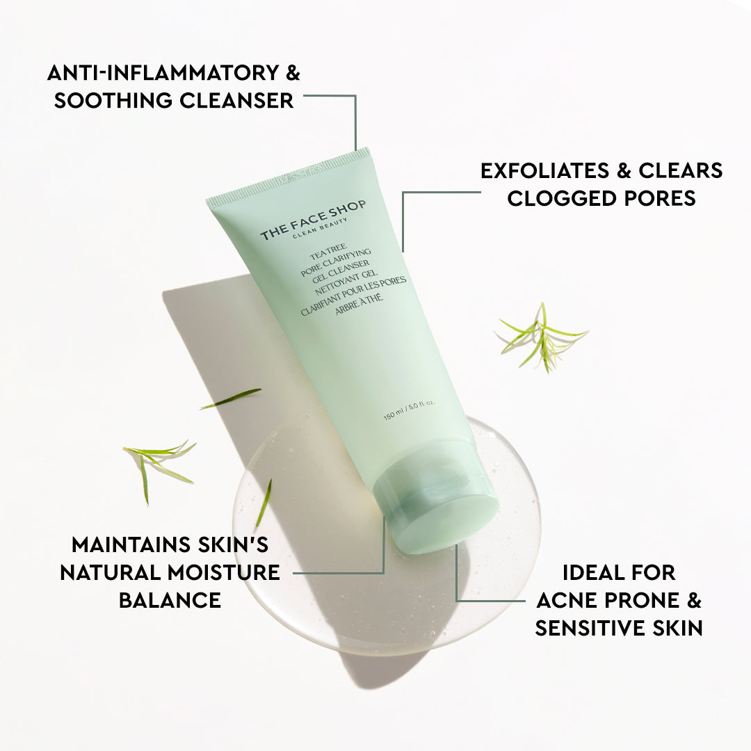 Tea Tree Pore Clarifying Gel Cleanser – The Face Shop